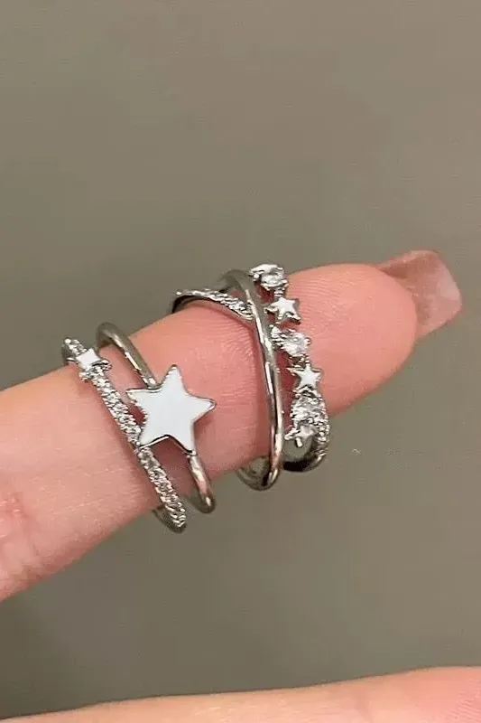 Silver Elegance Ring Set - NEWME
