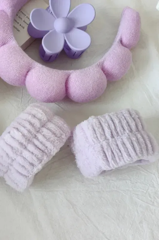Light Purple Set Of 6 Hair Bands - NEWME